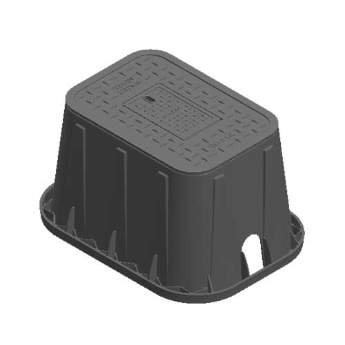 Water Meter Pit Box - 14 in. X 19 in. Rectangular D1200 Meter Box and ...