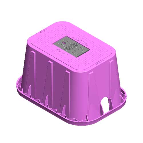 Water Meter Pit Box - 14 in. X 19 in. Rectangular D1200 Meter Box and ...