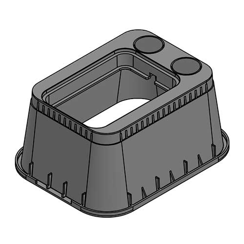 Water Meter Pit Box - 13 in. X 20 in. Rectangular Meter Box with Pipe ...