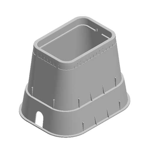 Water Meter Pit Box - 14 in. X 19 in. Rectangular D1800 Meter Box with ...