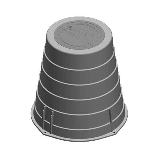 Water Meter Pit Box - 16 in. Round D2400 Meter Box and Locking Cover ...